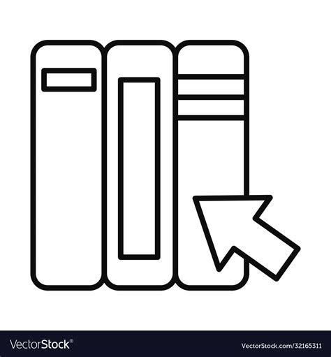 Education Online Concept Books With Arrow Cursor Vector Image