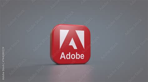 adobe logo adobe services logo visual presentation 3d render