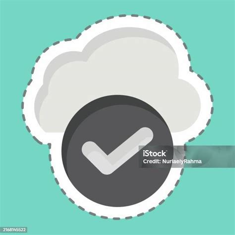 스티커 라인은 Cloud Access를 자릅니다 네트워크 기호와 관련이 있습니다 간단한 일러스트레이션 Cpu에 대한 스톡 벡터 아트 및 기타 이미지 Istock