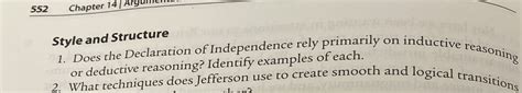 Solved 552 Chapter 14 Argume Style And Structure 1 Does The