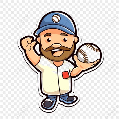 야구 선수 만화 벡터 스티커 그림 일러스트 클립 아트상표 Png 일러스트 무료 다운로드 Lovepik