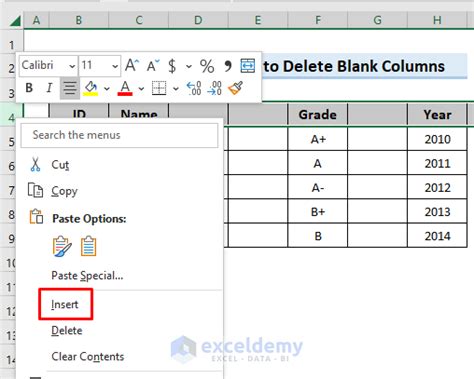 How To Delete Blank Columns In Excel Quick Ways ExcelDemy