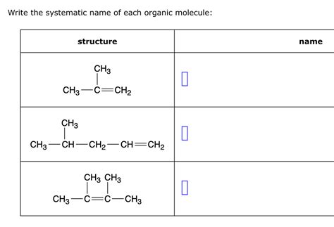 Answered: Write the systematic name of each… | bartleby
