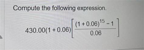 solved compute the following