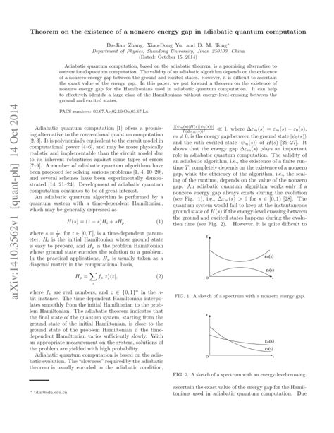 pdf theorem on the existence of a nonzero energy gap in adiabatic