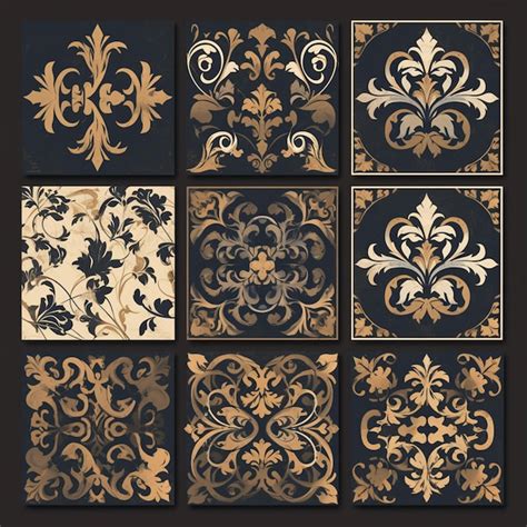 Premium Vector Classical Patterns With Refined Details