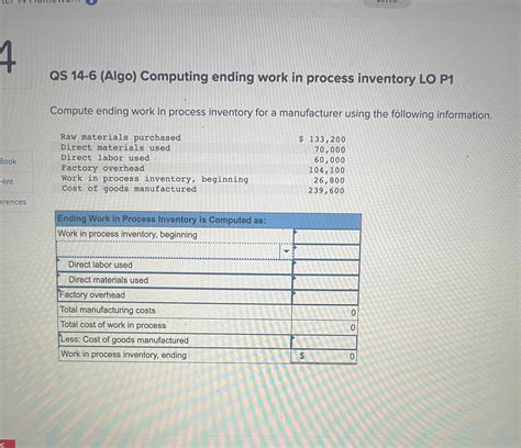 solved qs 14 6 algo ﻿computing ending work in process
