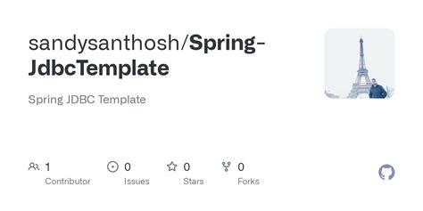 Github Sandysanthosh Spring Jdbctemplate Spring Jdbc Template