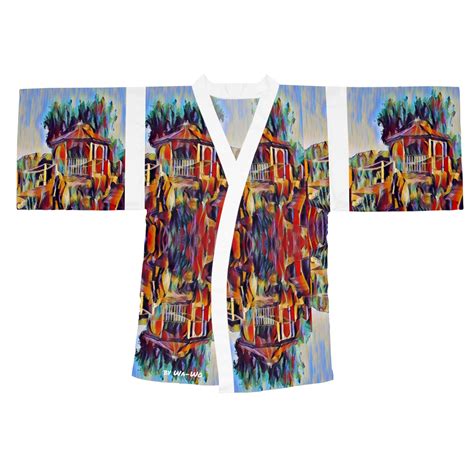 long sleeve kimono robe aop flying gazebo wawowave