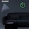 Amazon.com: Sharp Glow in The Dark Atomic Analog Wall Clock - 12" Clock with Black Frame - Sets ...