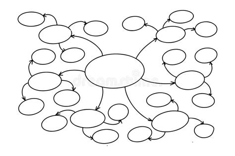 Mind Map In Hand Drawn Doodle Style Vector Illustration Isolated On