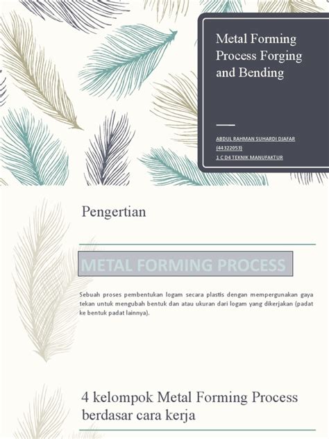 Proses Forging Dan Bending Abdul Rahman Suhardi Djafar 44322053 Pdf