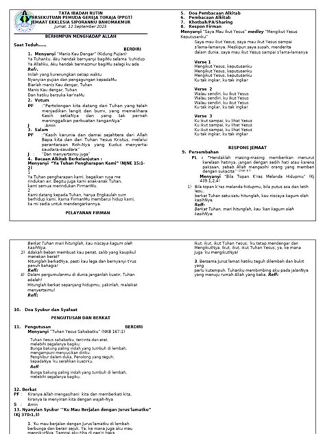 Tata Ibadah Rutin Ppgt 12 September 2025 Pdf