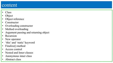 Classes Objects And Method Object Oriented Programming With Java