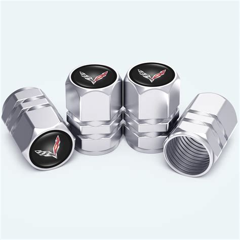 4pcs Tire Valve Caps Valve Stem Caps With Corvette C1 C2 C3 C4 C5 C6