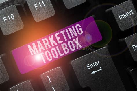 Text Showing Inspiration Marketing Toolbox Internet Concept Means In Promoting A Product Or