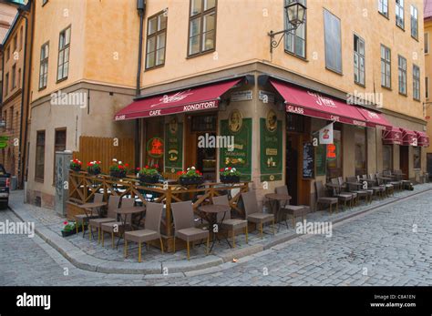 Cafe Exterior Järntorget Square Gamla Stan Old Town Stockholm Sweden