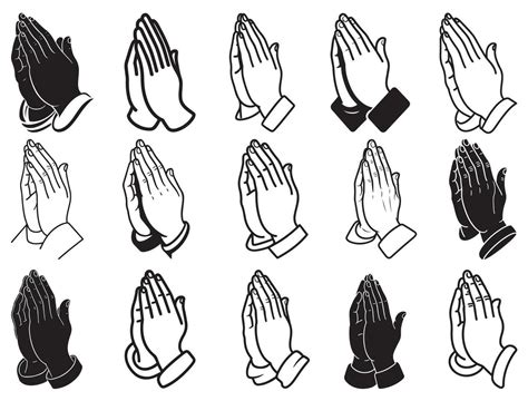 Praying Hands Silhouette 67346742 Vector Art At Vecteezy