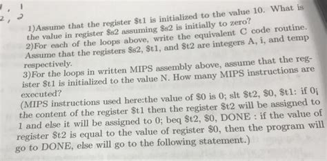 Solved Use Mips Loop To Answer The Question Chegg Com