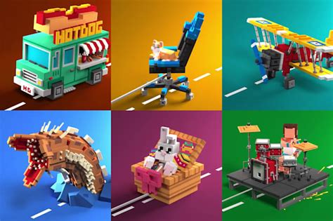 Create Animated 3d Voxel Characters Items Arts For Nft By Unclev89 Fiverr