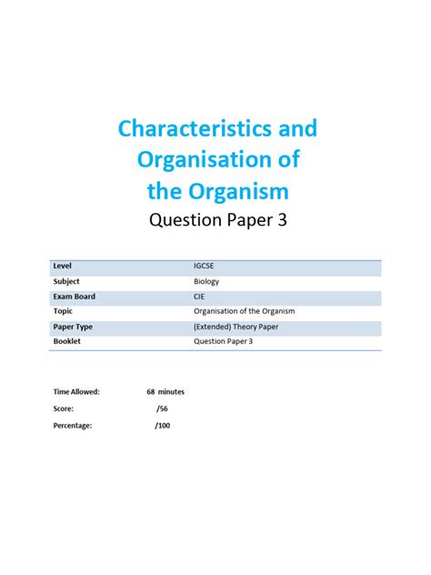 23 Organisation Of The Organisms Igcse Cie Pdf Bacteria Cell