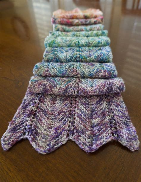 Fibonacci Waves Scarf Pattern Greenwood Fiberworks