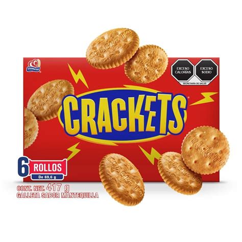Galletas Gamesa Crackets Sabor Mantequilla 6 Rollos De 696 G Cu
