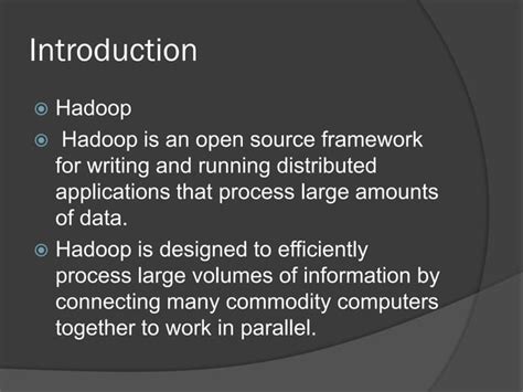 Hadoop Framework Pptx