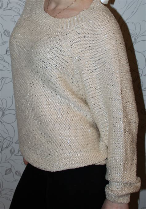 Джемпер с пайетками спицами 67 фото