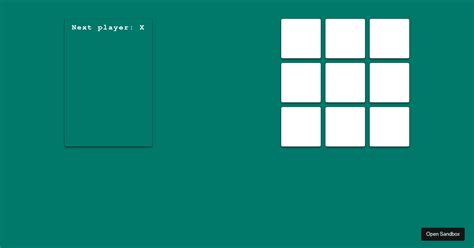React Tic Tac Toe Codesandbox
