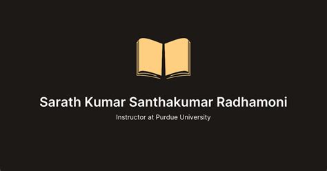 Sarath Kumar Santhakumar Radhamoni