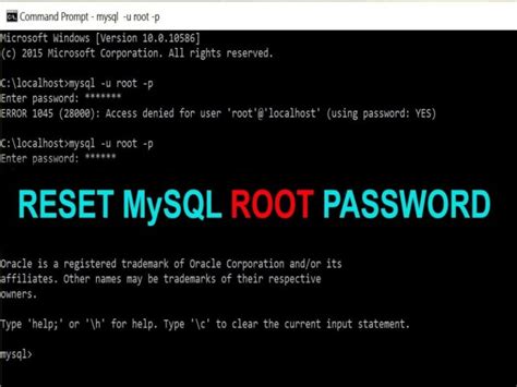 hướng dẫn khôi phục mật khẩu mysql trên windows và linux