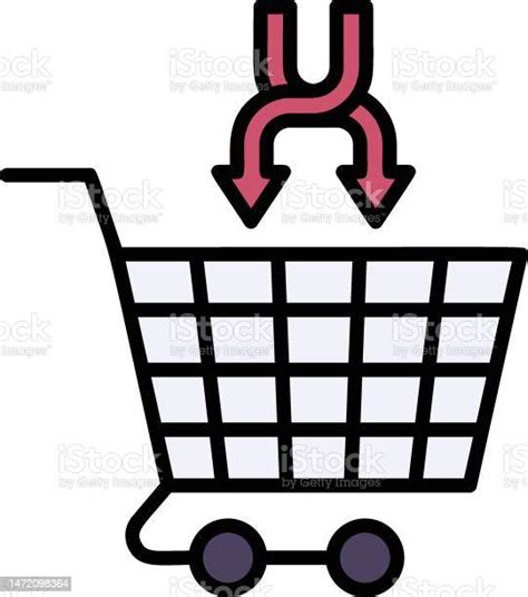 화살표 벡터 아이콘 디자인 Seo 및 디지털 마케팅 기호 상향 판매 전자 상거래 스톡 일러스트레이션 교차 판매 제품 개념이있는 쇼핑 카트 가방에 대한 스톡 벡터 아트 및