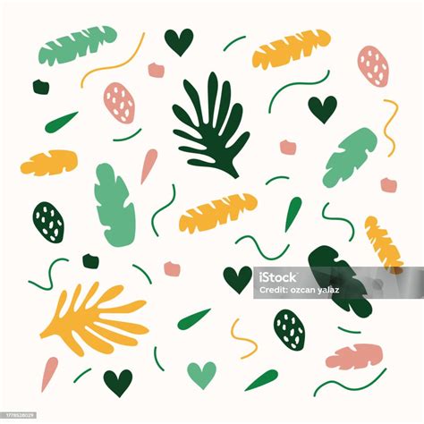 Abstract Geometric Shapes Seamless Pattern Vector Hand Drawn Various Shapes And Doodle Objects