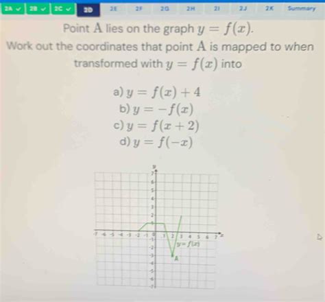 solved 2a 20 2c 20 28 2f 2g 2h 21 21 2x summary point a lies on the