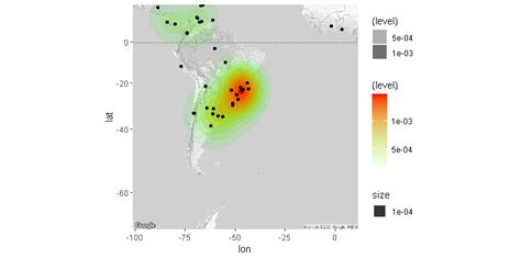 r why does stat density2d not always depict densities correctly