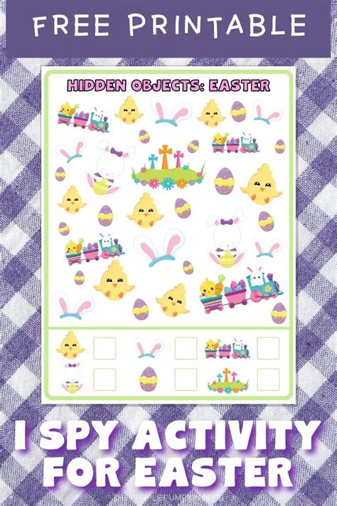 Free Printable Hidden Objects Easter Game I Spy Easter