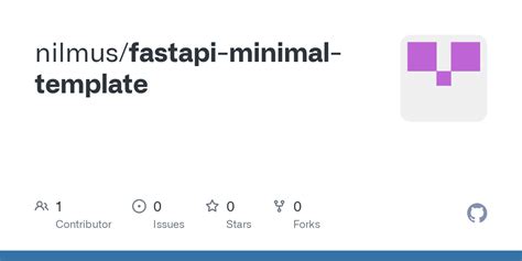 GitHub Nilmus Fastapi Minimal Template