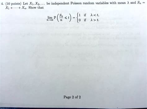 solved 10 points let x1 x2 be independent poisson random variables