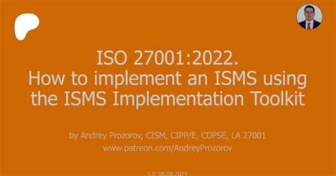 Iso 27001 2022 How To Implement An Isms Using The Isms Implementation Toolkit Updated And
