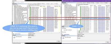 sql server duplicate step entries in ssms job history log file viewer