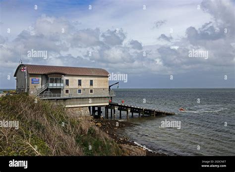 Rnli Lifeboat Station Moelfre Anglesey With Inshore Lifeboat