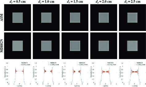 diffraction pattern of dlh and cgh by asm each column represents the