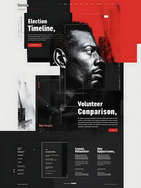 typographic layout web with kinetic typography effect bold w inspired