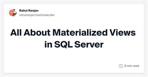 rahul ranjan on linkedin sql optimization techniques query