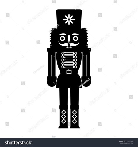 Silhouette Nutcracker Stock Vector 731107486 Shutterstock