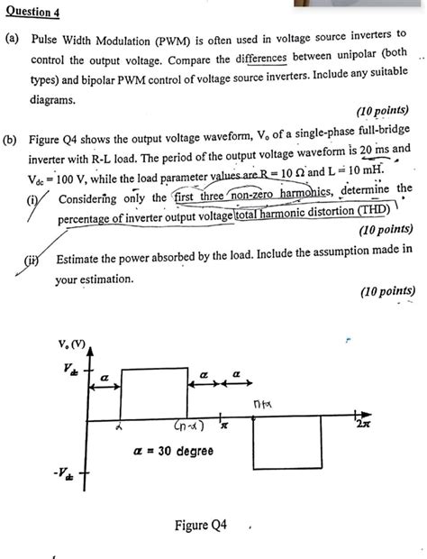 solved a diagrams 10 points figure q4 shows the output voltage