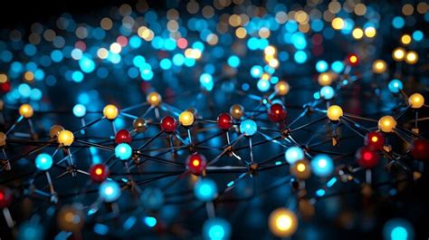 Premium Photo 3d Rendering Of A Molecular Structure With Red And Blue Spheres Connected By