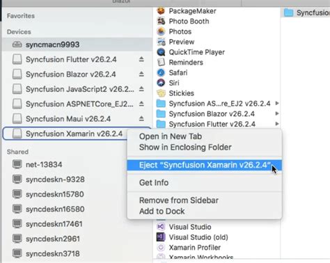 Installing Syncfusion® Xamarin Mac Installer Syncfusion®