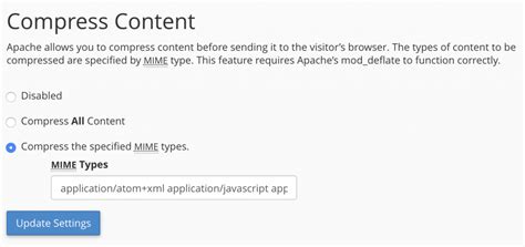 how to enable mod deflate compression in cpanel ecenica